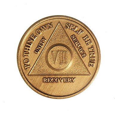 8 Year Bronze AA Alcoholics Anonymous Sobriety Birthday Anniversary ...