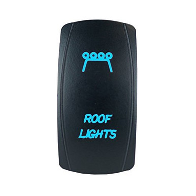 STV Motorsports Laser Backlit Blue Rocker Switch ROOF LIGHTS 20A 12V On ...