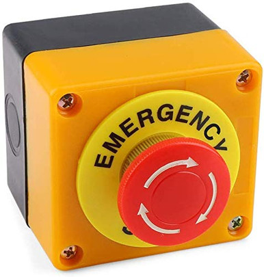 Red Sign Mushroom Emergency Stop Push Button Switch Station 1 NO 1 NC ...