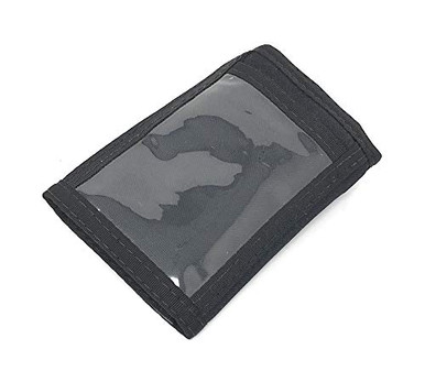 Nylon RFID Trifold Wallet wOutside Inside ID Window LAPD Very Dark Blue ...