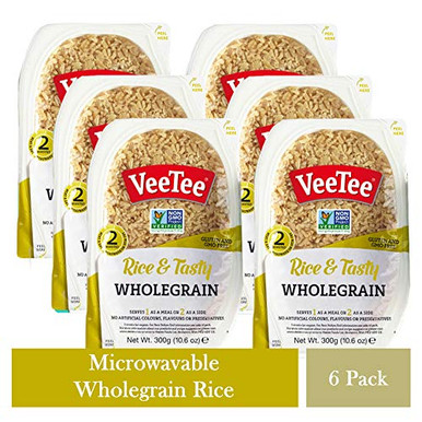 VeeTee Rice Tasty Wholegrain Microwavable Instant Rice 106 oz Pack of 6 ...