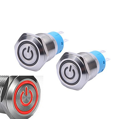 WerFamily 19mm Latching Push Button Switches 1NO 1NC SPDT ONOff ...