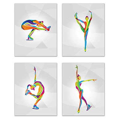 Figure Skating Ice Dancing Wall Art Prints Set of 4 8x10 Inch Unframed ...