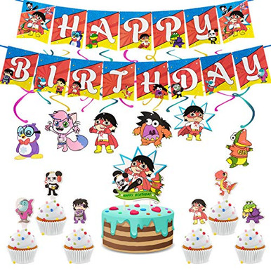 Ryan's World party supplies, Ryan's World birthday banner, Ryan's World ...