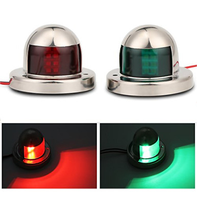 Jubapoz Navigation Lights 12V Marine Boat Yacht Light Green Red LED ...