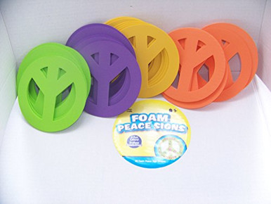 30 Foam Craft: FOAM PEACE SIGNS SHAPES - Warehousesoverstock