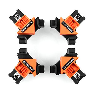 QWORK 4 Pack 90 Degree Right Angle Clamps Adjustable Angle Fixing Clips ...