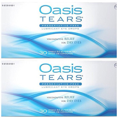 Oasis TEARS Original Lubricant Eye Drops Relief For Dry Eyes, 30 Count ...