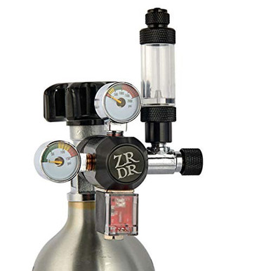 ZRDR CO2 Regulator Aquarium 12V DC CO2 Solenoid Pressure Regulator with Mini Dual Gauge Display ...
