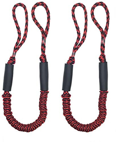 2 PACK Marine Bungee Cord Rope Boat Dock Line Outdoor Shock Absorb ...