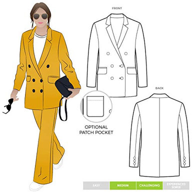 Style Arc Sewing Pattern McKenzie Woven Blazer Sizes 1830 Click for ...
