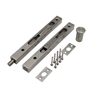 Muluo Hidden Latches Bolts Silver 2Pack 304 Stainless Steel 820cm ...
