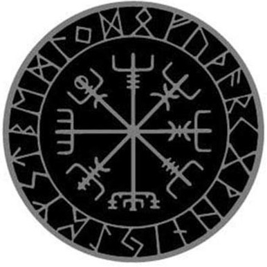 MAMA STICKER Bumper Gray Vegvisir Circle Viking Norse Rune Fear ...