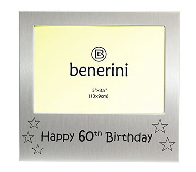 benerini Happy 60th Birthday - Photo Frame Gift - Photo Size 5 x 3.5 ...