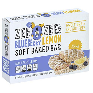 Zee Zees Blueberry Lemon Soft Baked Snack Bars NutFree Whole Grain ...