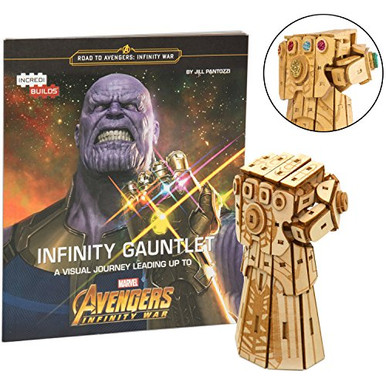 Marvel Avengers Infinity War Infinity Gauntlet Book and 3D Wood Model ...
