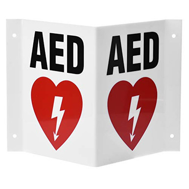 AdirMed AED Locator 3D Sign - Industrial Grade 2 Sided Symbol Plastic ...