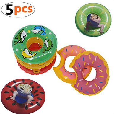3.74 Inch Lizard Bearded Dragon Leopard Gecko Bath Collar Ring Swimming ...