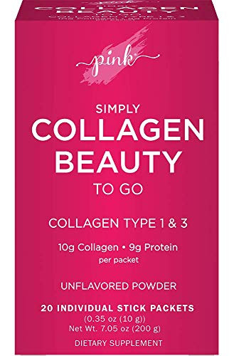 Pink Simply Beauty Collagen Powder to Go | 20 Travel Packets ...