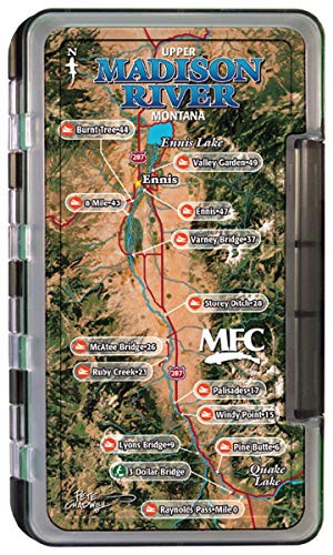 MFC Waterproof Fly Box Upper Madison River Map Large - Warehousesoverstock