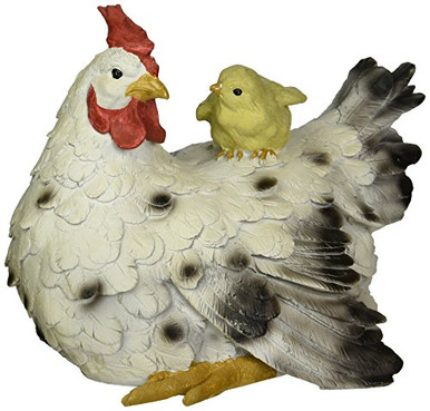 Design Toscano QM12506 Barnyard Mother Hen and Baby Chick Statue,Full ...