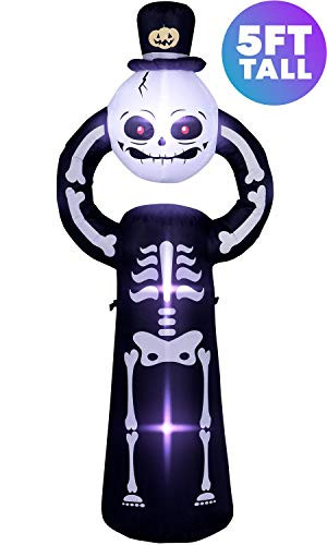 Holidayana Headless Skeleton Halloween Inflatable 5ft Tall Headless ...