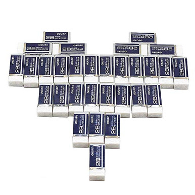 TANG SONG 30Pack White Soft Erasers Bulk, Block Eraser, Premium Hi ...