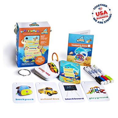 Baby Shark First Words Flash Cards 4 in 1 PreKK Readiness Boost ...