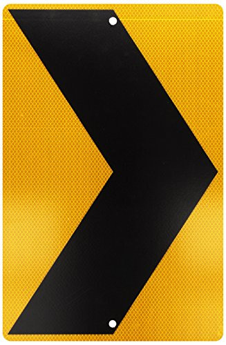 NMC TM161K Chevron Traffic Arrow Sign - 12 in. x 18 in. Heavy Duty ...