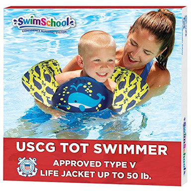 SwimSchool USCG Approved TOT Swimmer, Arm Floaties, Puddle Jumper, Type ...