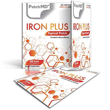 PatchMD Iron Plus Topical Patch support healthy red blood cell formation 30 day supply ...