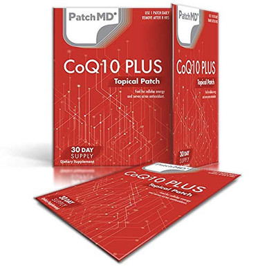 PatchMD CoQ10 Plus Topical Patch Natural Ingredients Powerful Antioxidants Amino Acids and ...