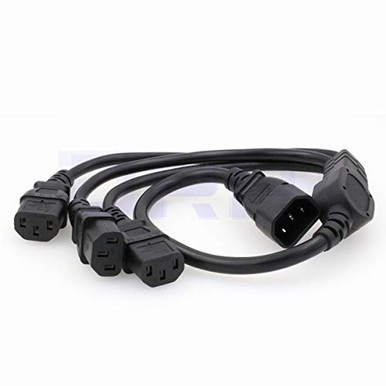 DRRI IEC 320 C14 Male Plug to 3X C13 Female Y Splitter Power Adapter ...
