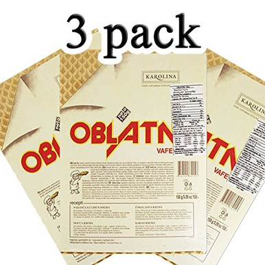 Tort Wafers THICK for tort cakes 150g 5 sheets 3pack Total 450g 15 ...