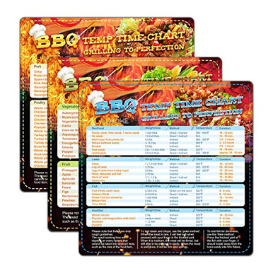 BBQ Meat Smoking Temperature Magnet Time Chart Magnetic Barbecue Cheat ...