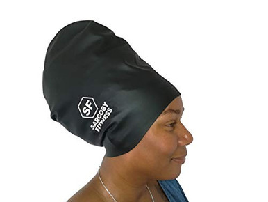 Sargoby Fitness Extra Large Swim Cap for Long Hair Dreadlocks Braids ...