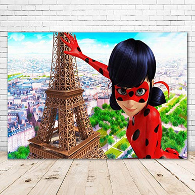 Miraculous Ladybug Birthday Background 7x5ft Vinyl Photo Backdrop Baby ...
