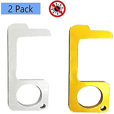 Handheld Brass EDC Keychain Tool,Non-Contact Key Door Opener & Closer ...