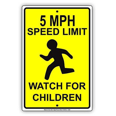 First Rober 5 MPH Speed Limit Watch for Children Caution Warning Notice ...