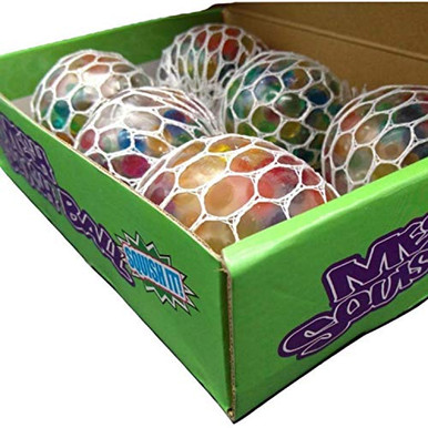 Mesh Squishy Ball Stress Ball 6 Pack Glowing LED Slime Grape Squeeze ...