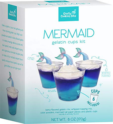 Mermaid Gelatin Cups Kit - Crafty Cooking Kits - Mermaid Themed Gelatin ...