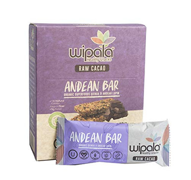 Wipala Raw Cacao Protein Bars Healthy Snack Energy Bar Organic Quinoa ...