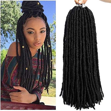6packs Straight Faux Locs Crochet Twist Hair Braids Synthetic Hair ...