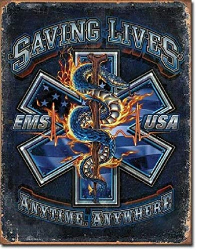 SRongmao EMS Saving Lives Anytime Anywhere Rescue EMT Wall Art Decor ...