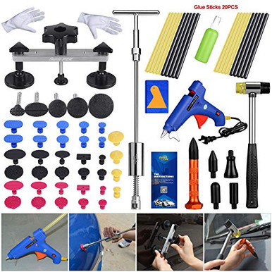 Paintless Dent Puller Kit with 34pcs Glue Pull Taps Repair Dents in All ...