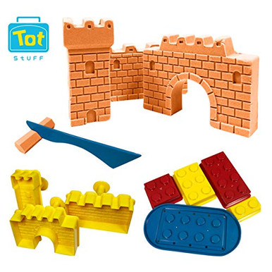 Tot Stuff Magic Shapable Sand - Castle and Block Set, Color Mixing Sand ...