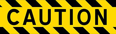 American Vinyl Yellow and Black Caution Bumper Sticker Safe Safety ...