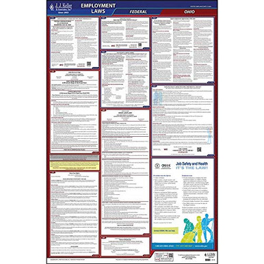 2020 Ohio Labor Law Poster, All-in-One OSHA Compliant OH State ...