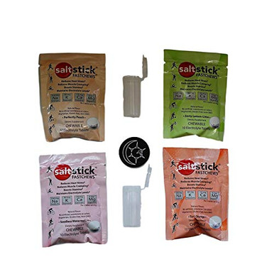SaltStick FASTCHEWS 4 Pk Try Them All with Two Race Ready Tubes and ...