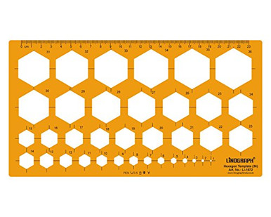Hexagon Drafting And Design Template Stencil Symbols Technical Drawing ...